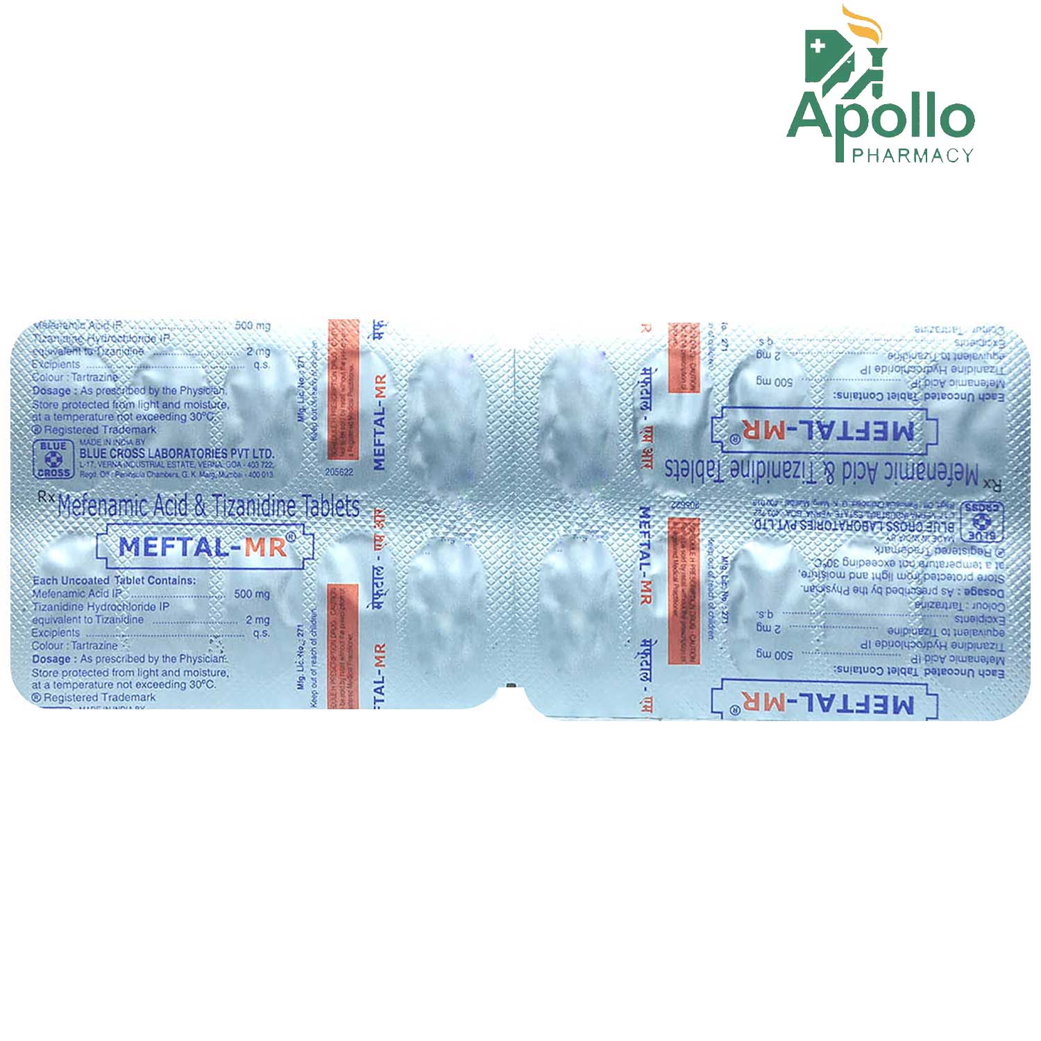 Meftal MR Tablet 10's Price, Uses, Side Effects, Composition - Apollo ...