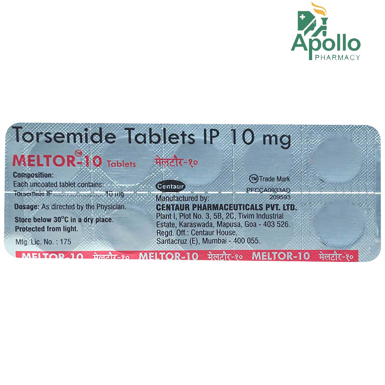 MELTOR 10MG TABLET Price, Uses, Side Effects, Composition - Apollo Pharmacy