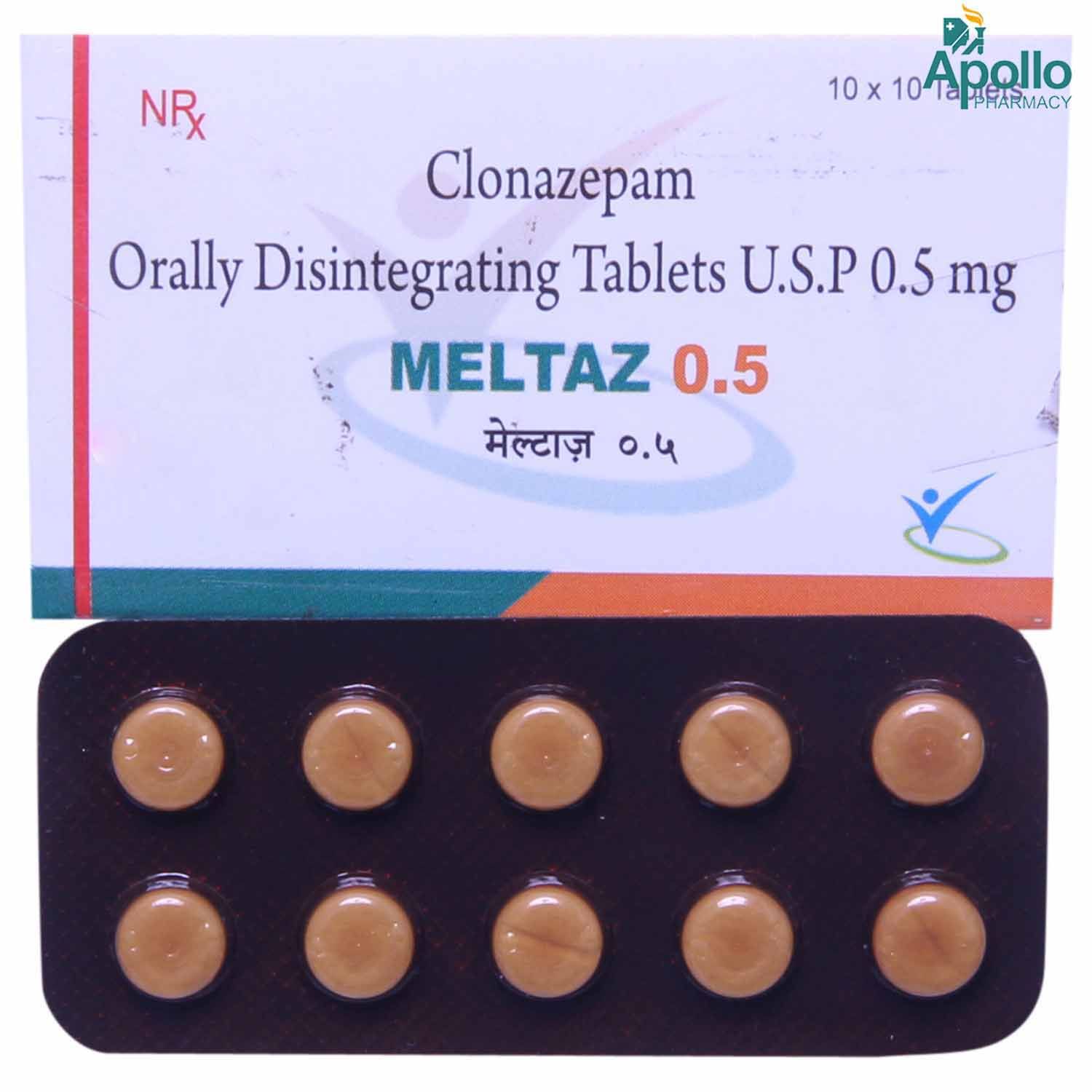 MELTAZ 0.5MG DT TABLET 10'S Price, Uses, Side Effects, Composition ...