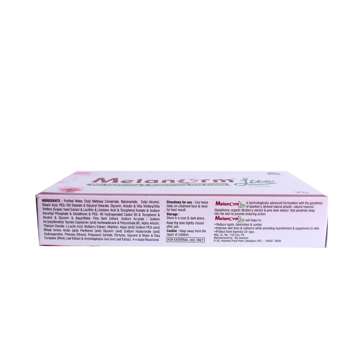 Melanorm Lite Cream 20 gm Price, Uses, Side Effects, Composition ...