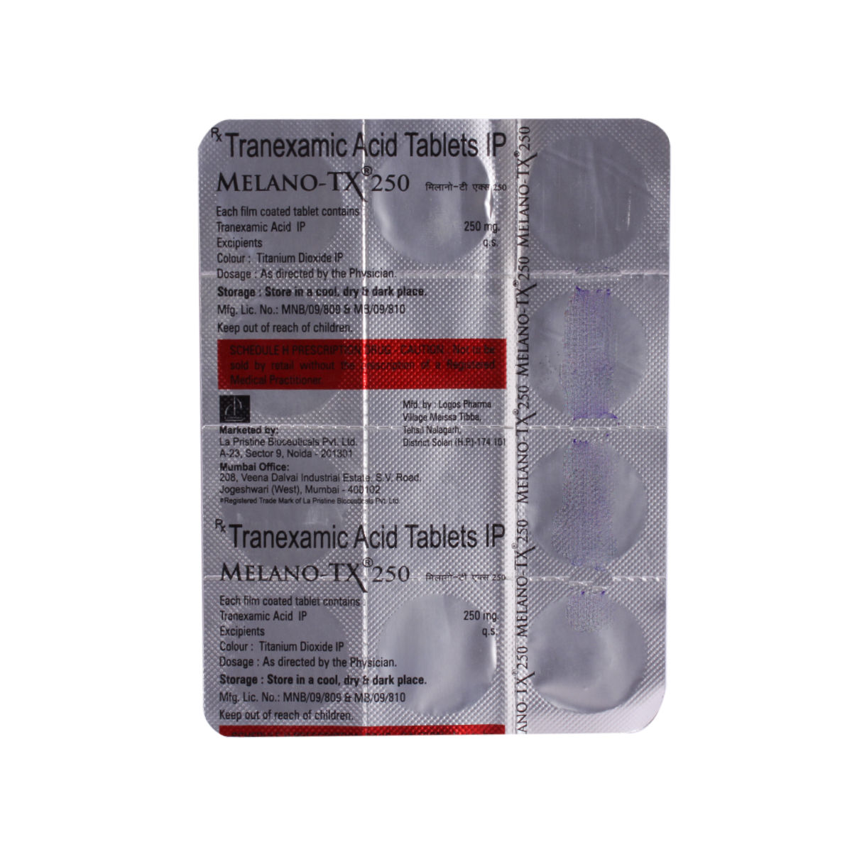 Melano-TX 250 Tablet 10's Price, Uses, Side Effects, Composition ...
