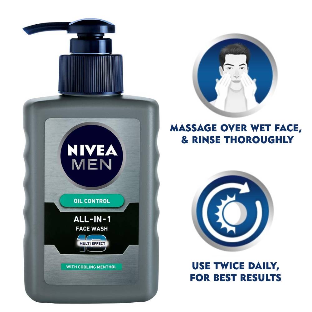 Nivea Men All-in-1 Oil Control Face Wash, 150 ml Price, Uses, Side ...