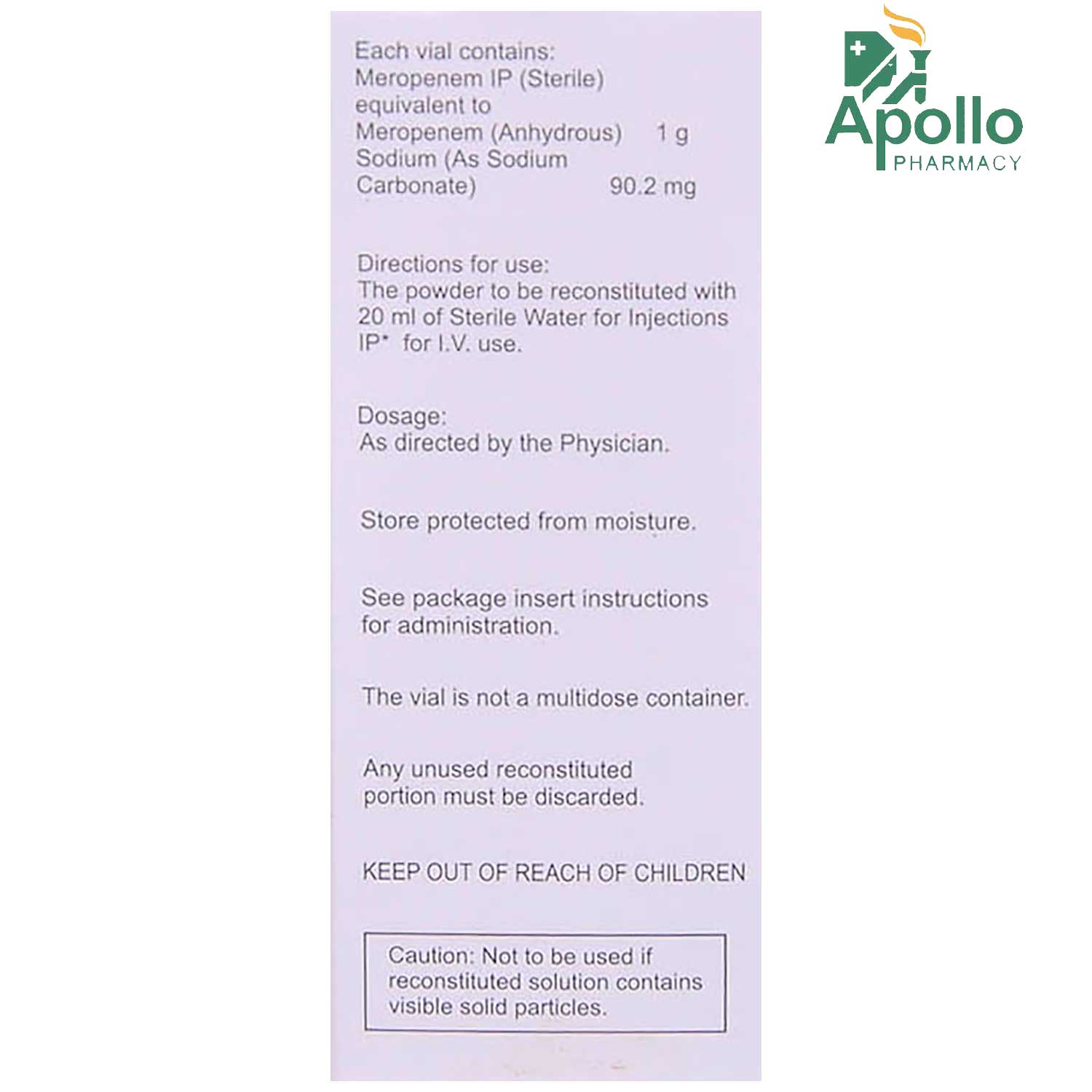 Meromac 1gm Injection 1's Price, Uses, Side Effects, Composition ...