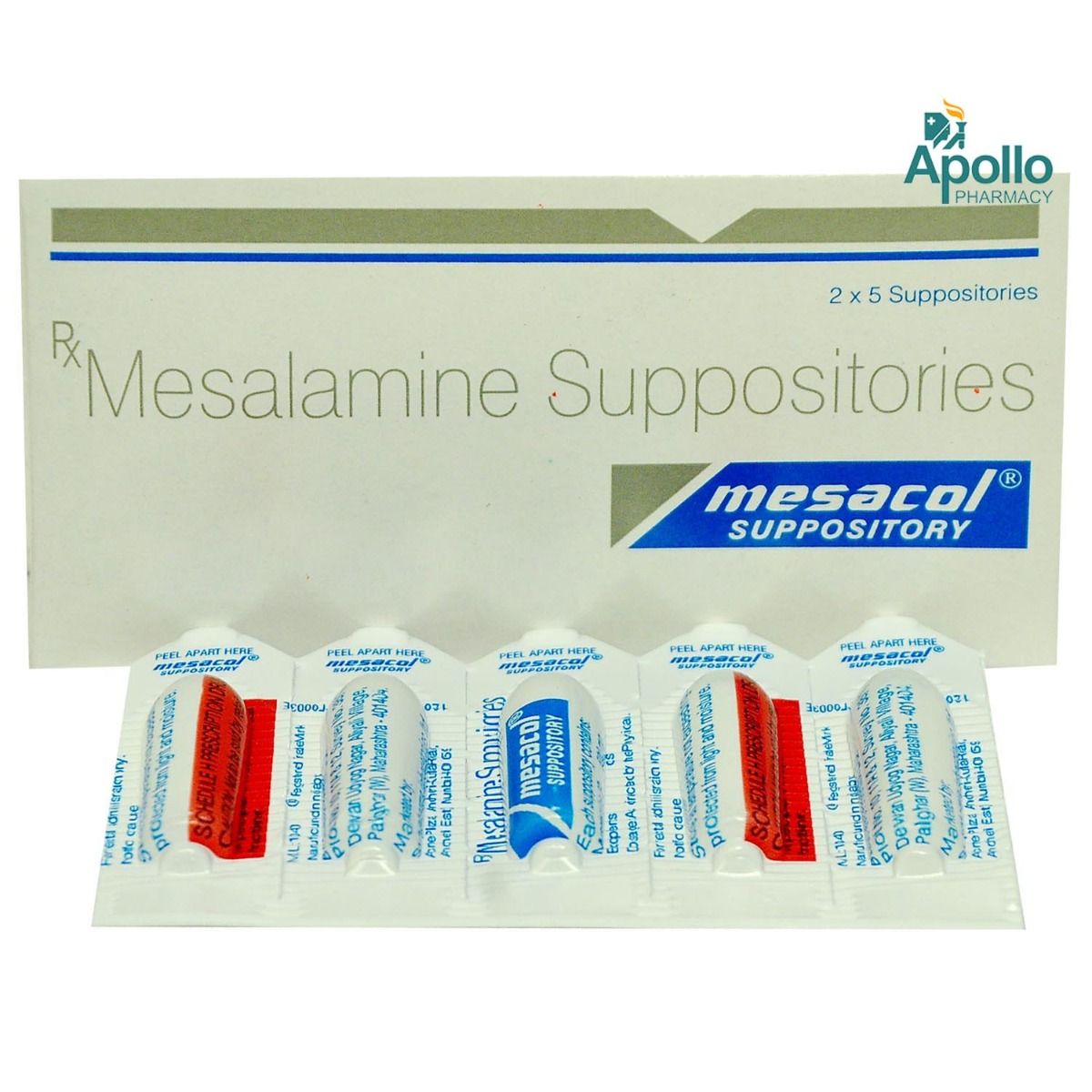 Mesacol Suppository 5's Price, Uses, Side Effects, Composition - Apollo ...