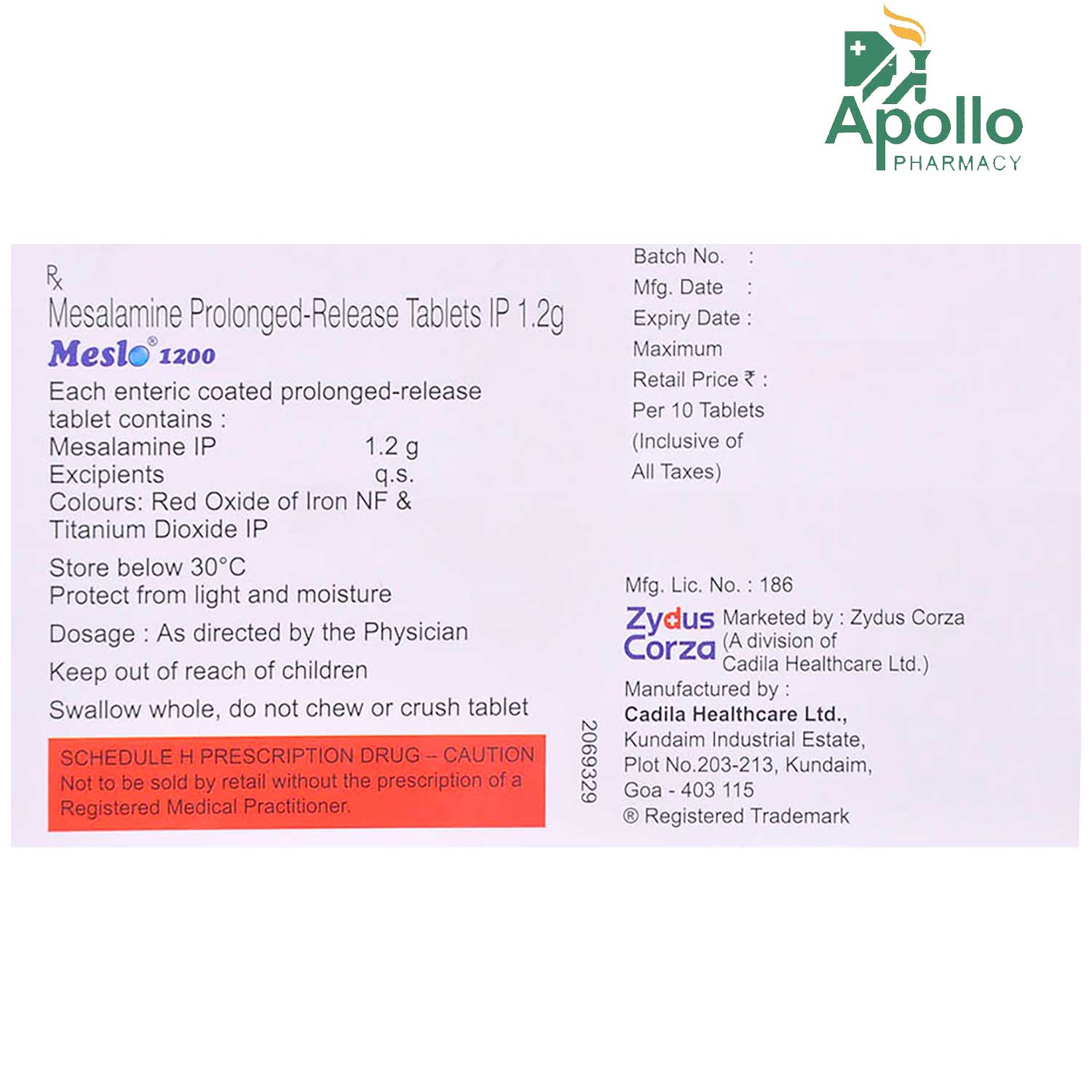 Meslo 1200 Tablet 10's Price, Uses, Side Effects, Composition - Apollo ...