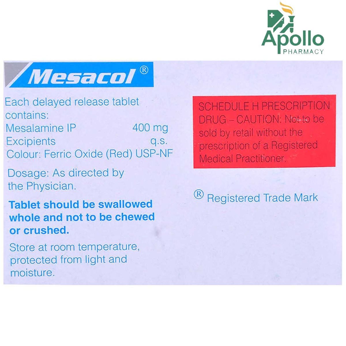Mesacol Tablet 15's Price, Uses, Side Effects, Composition - Apollo ...