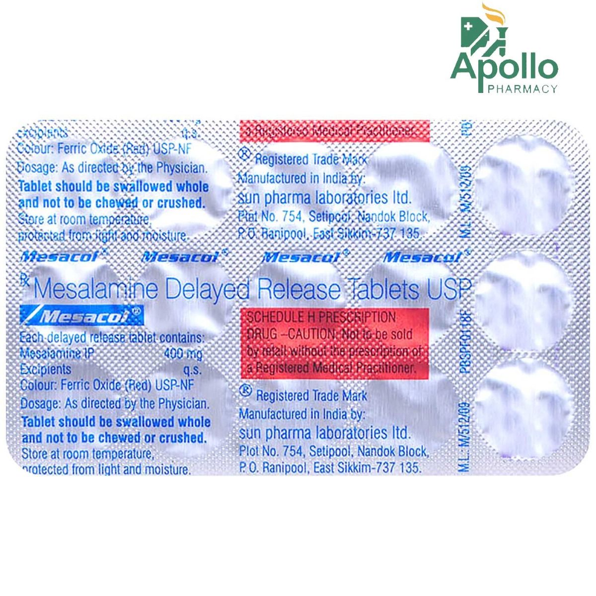 Mesacol Tablet 15's Price, Uses, Side Effects, Composition - Apollo ...