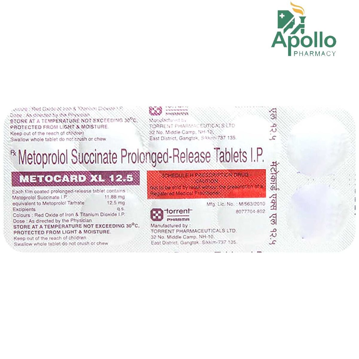 Metocard XL 12.5 Tablet 10's Price, Uses, Side Effects, Composition ...
