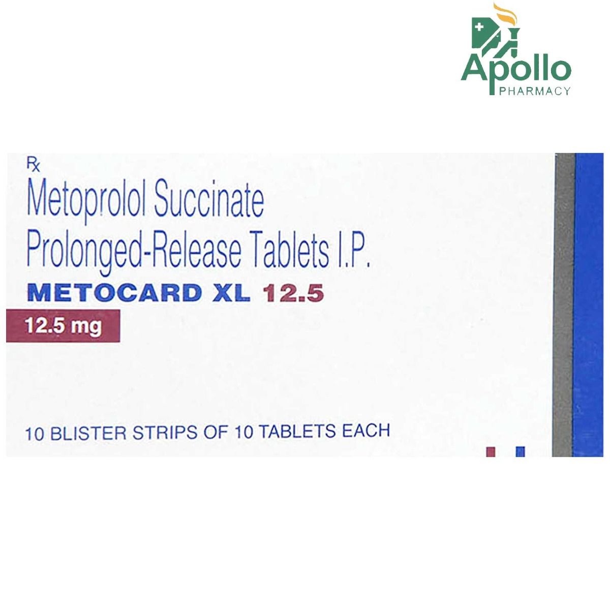 Metocard XL 12.5 Tablet 10's Price, Uses, Side Effects, Composition - Apollo Pharmacy
