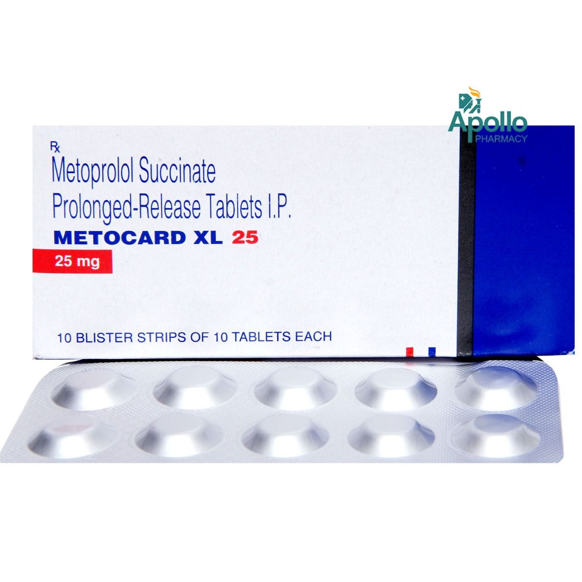 Metocard XL 25 Tablet 10's Price, Uses, Side Effects, Composition - Apollo Pharmacy
