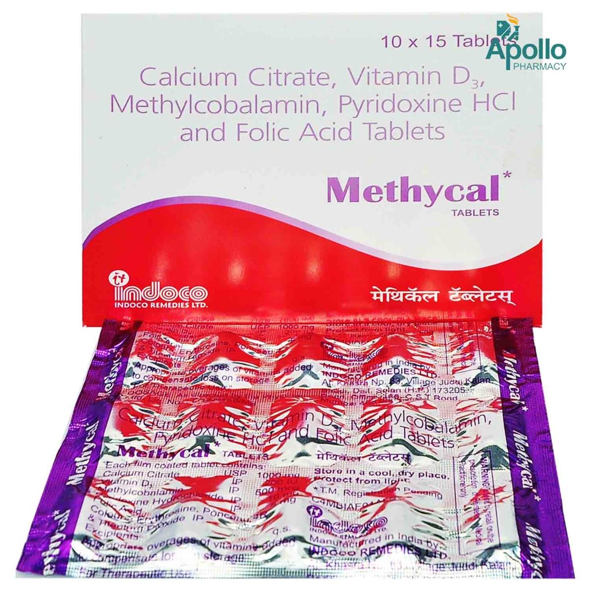 Methycal Tablet 15's Price, Uses, Side Effects, Composition - Apollo ...