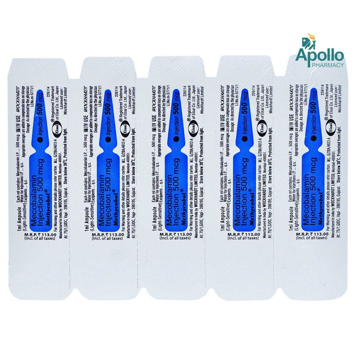 Methycobal 500 MCG Injection 5 x 1 ml Price, Uses, Side Effects ...