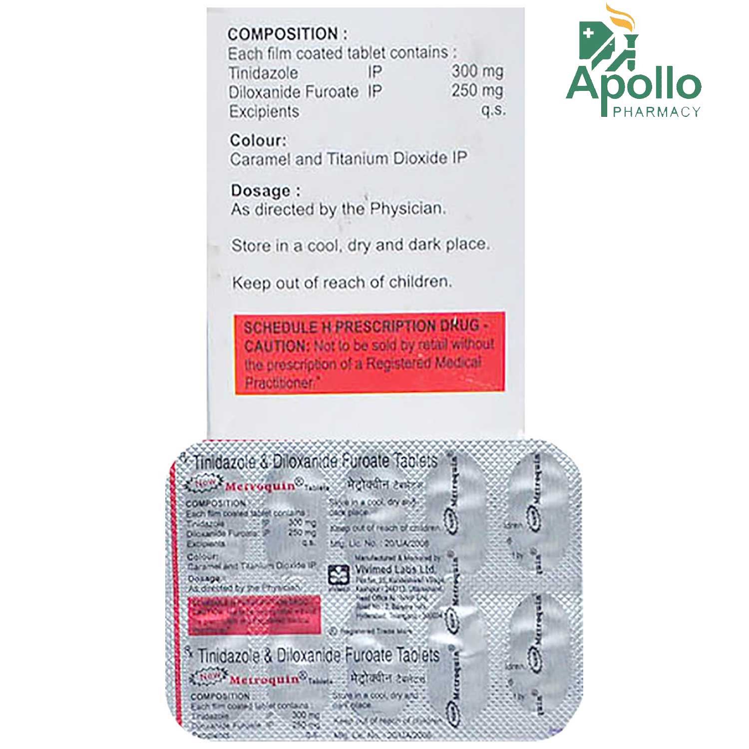 METROQUINE TABLET Price, Uses, Side Effects, Composition - Apollo Pharmacy