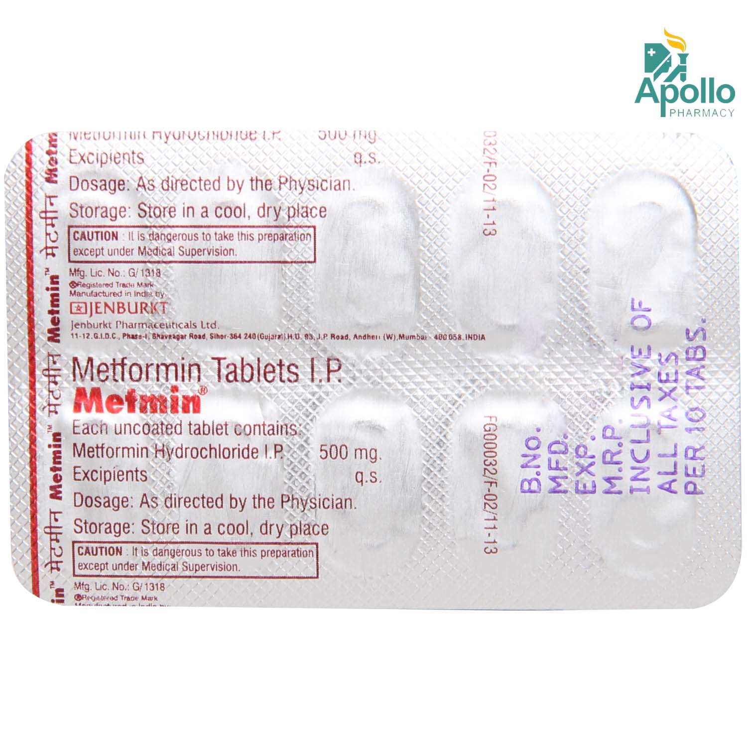 METMIN TABLET Price, Uses, Side Effects, Composition - Apollo Pharmacy