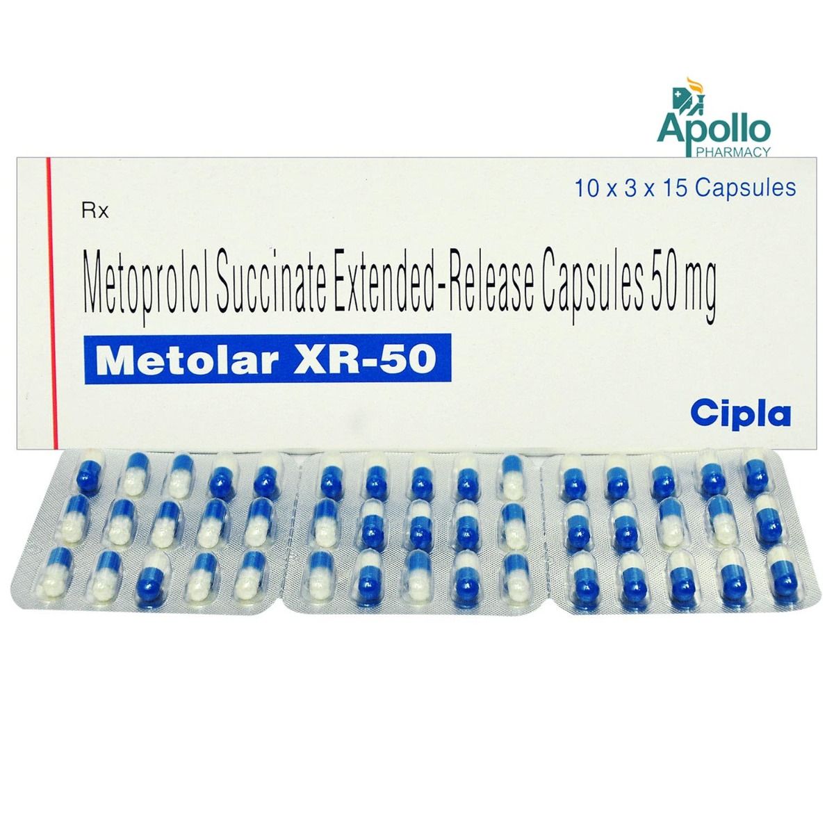 Metolar XR-50 Capsule 15's Price, Uses, Side Effects, Composition ...