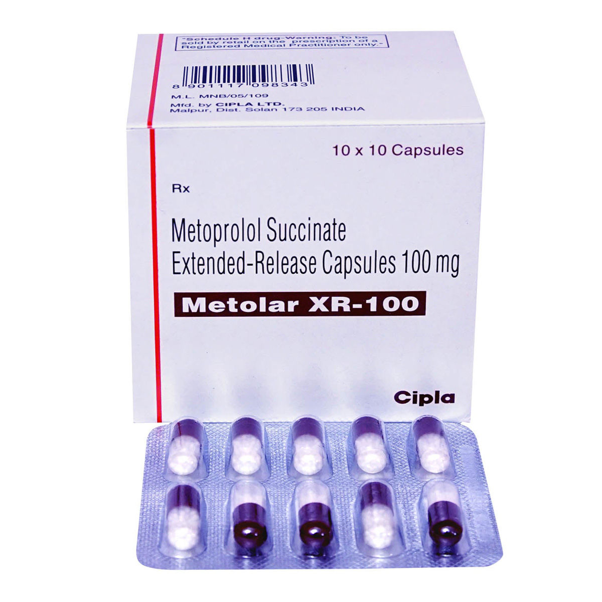 Metolar-XR 100 Capsule 10's Price, Uses, Side Effects, Composition ...