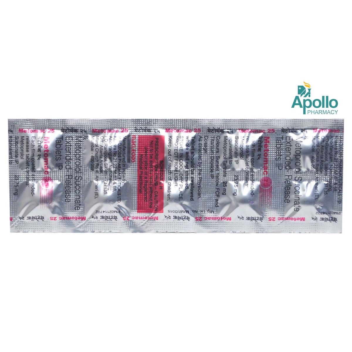 METOMAC 25MG TABLET Price, Uses, Side Effects, Composition - Apollo ...