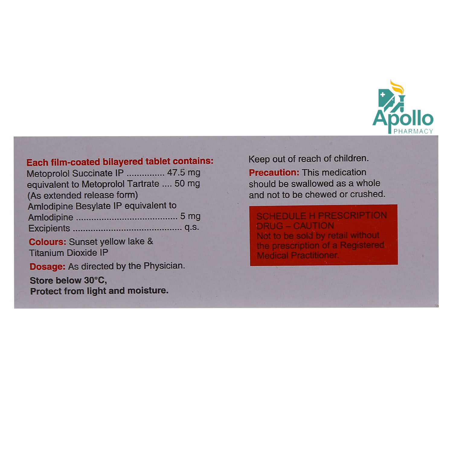 Metolar AM 50 Tablet 10's Price, Uses, Side Effects, Composition ...