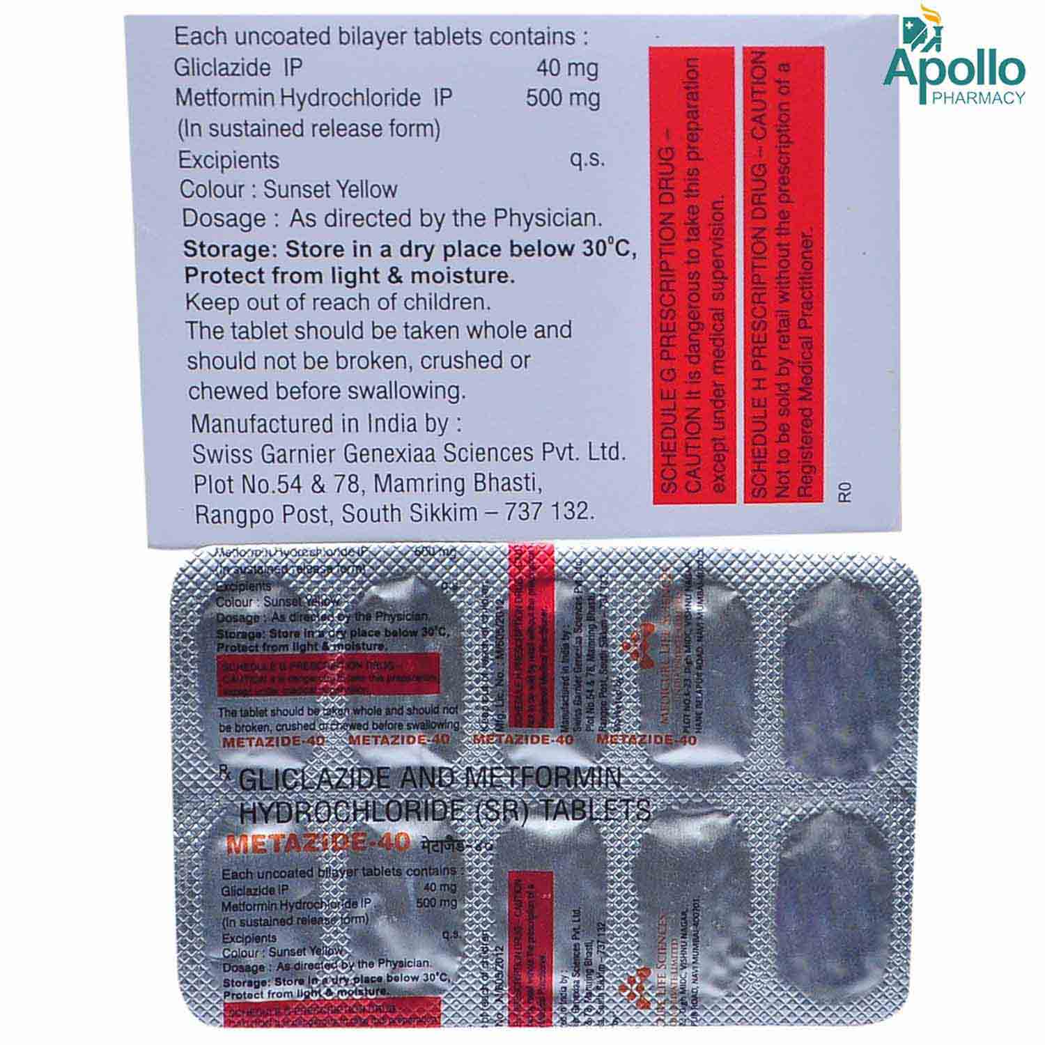 METAZIDE 40MG TABLET Price, Uses, Side Effects, Composition - Apollo ...