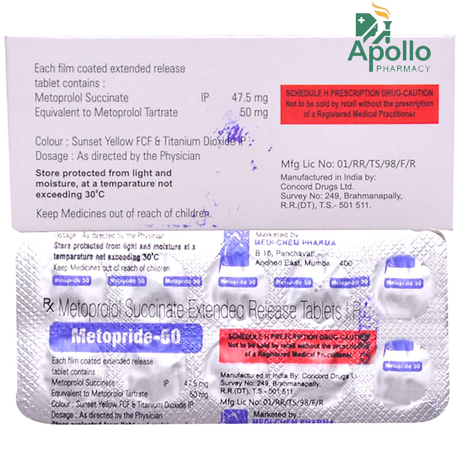 METOPRIDE 50MG TABLET Price, Uses, Side Effects, Composition - Apollo ...