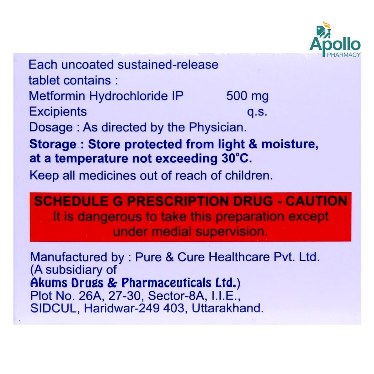 Metasens 500 Tablet 10's Price, Uses, Side Effects, Composition ...