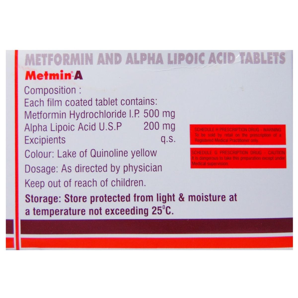 METMIN A TABLET 10'S Price, Uses, Side Effects, Composition - Apollo ...