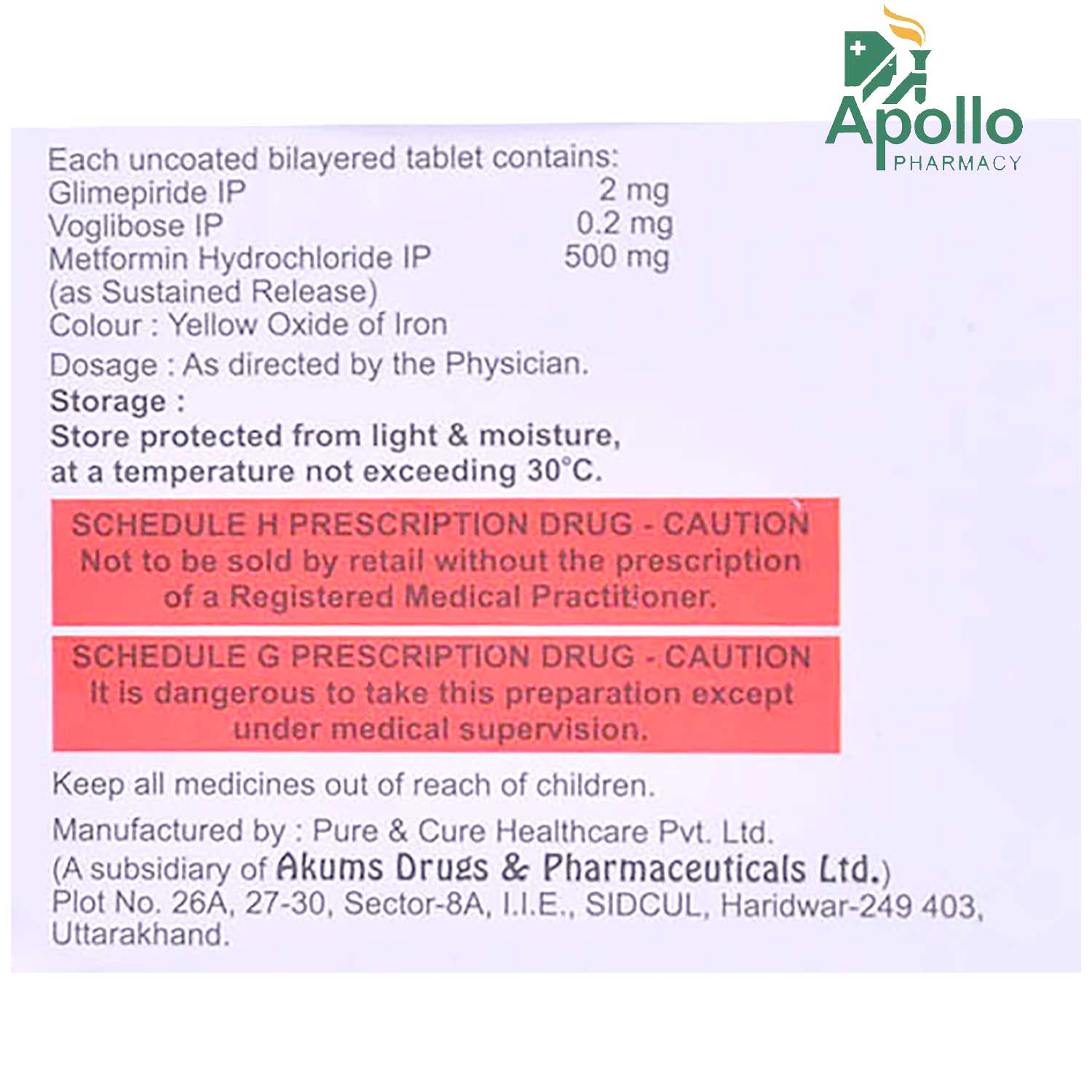 Metasens VG 2 Tablet 10's Price, Uses, Side Effects, Composition ...