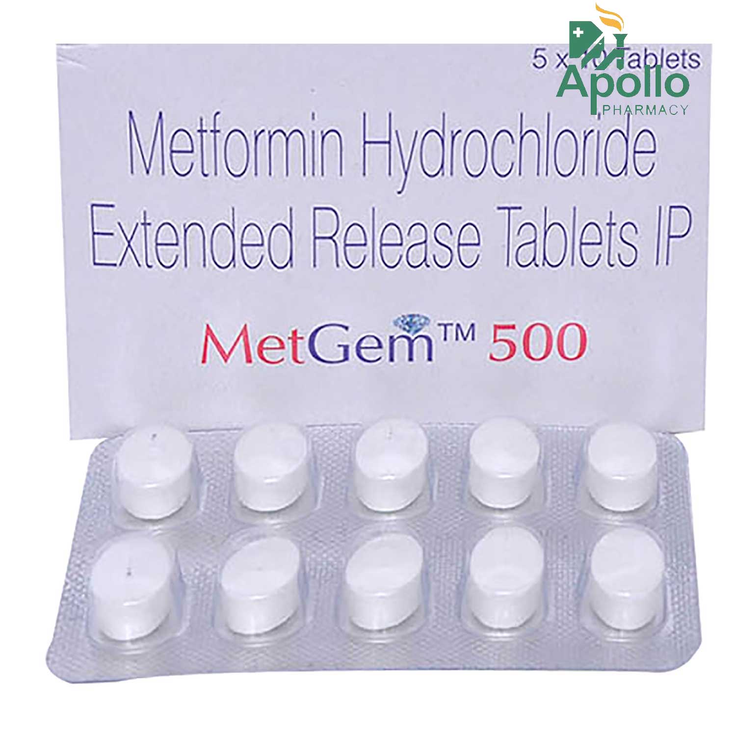 MetGem 500 Tablet 10's Price, Uses, Side Effects, Composition - Apollo ...
