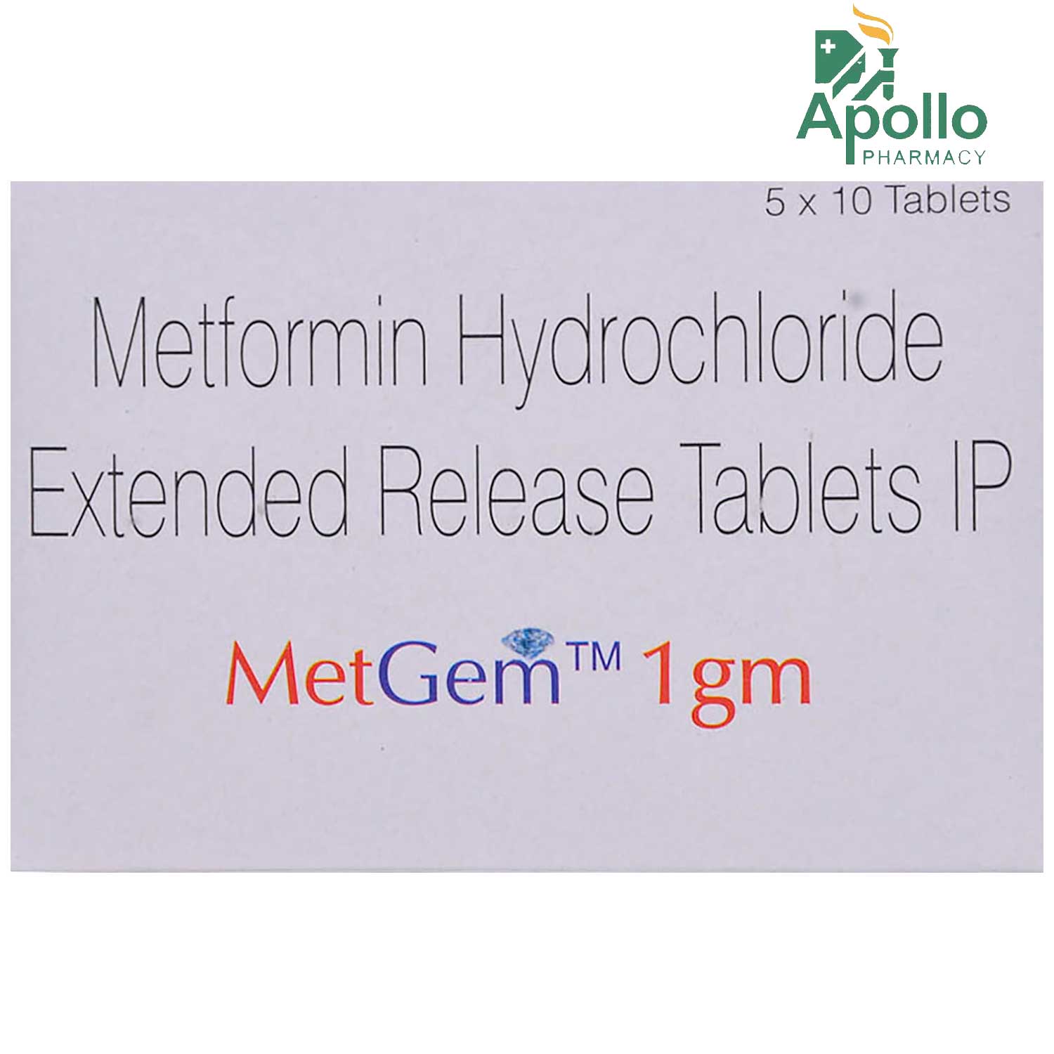 Metgem 1 gm Tablet 10's Price, Uses, Side Effects, Composition - Apollo ...