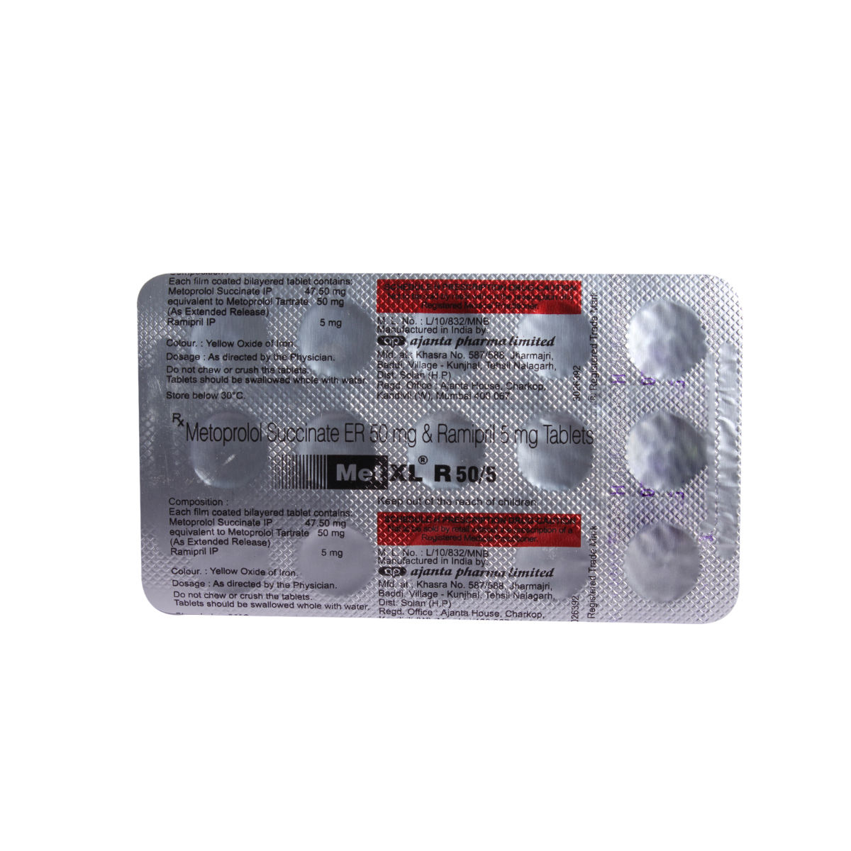 MET XL R 50/5MG TABLET 15'S Price, Uses, Side Effects, Composition ...