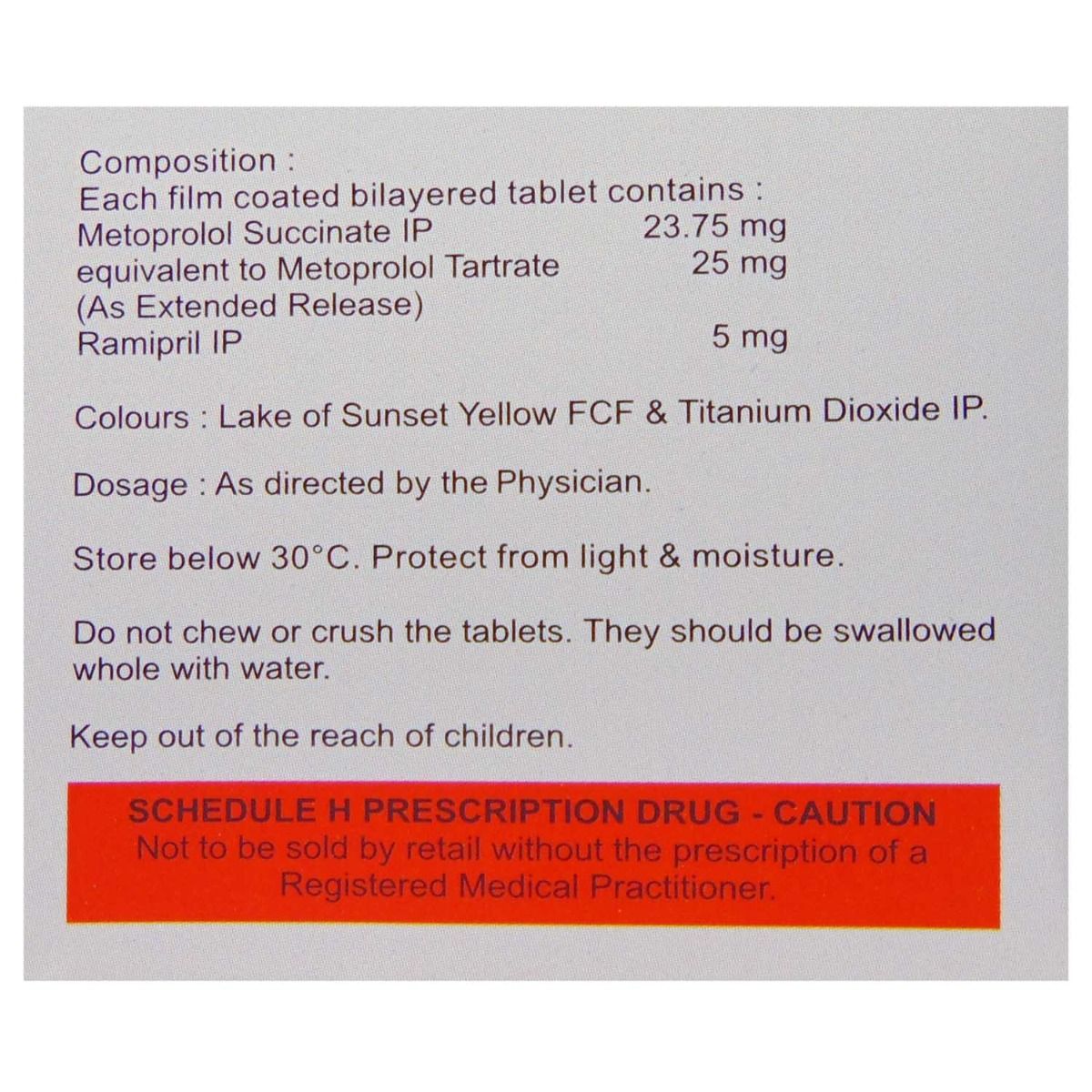 Met XL R 25/5 Tablet 15's Price, Uses, Side Effects, Composition ...