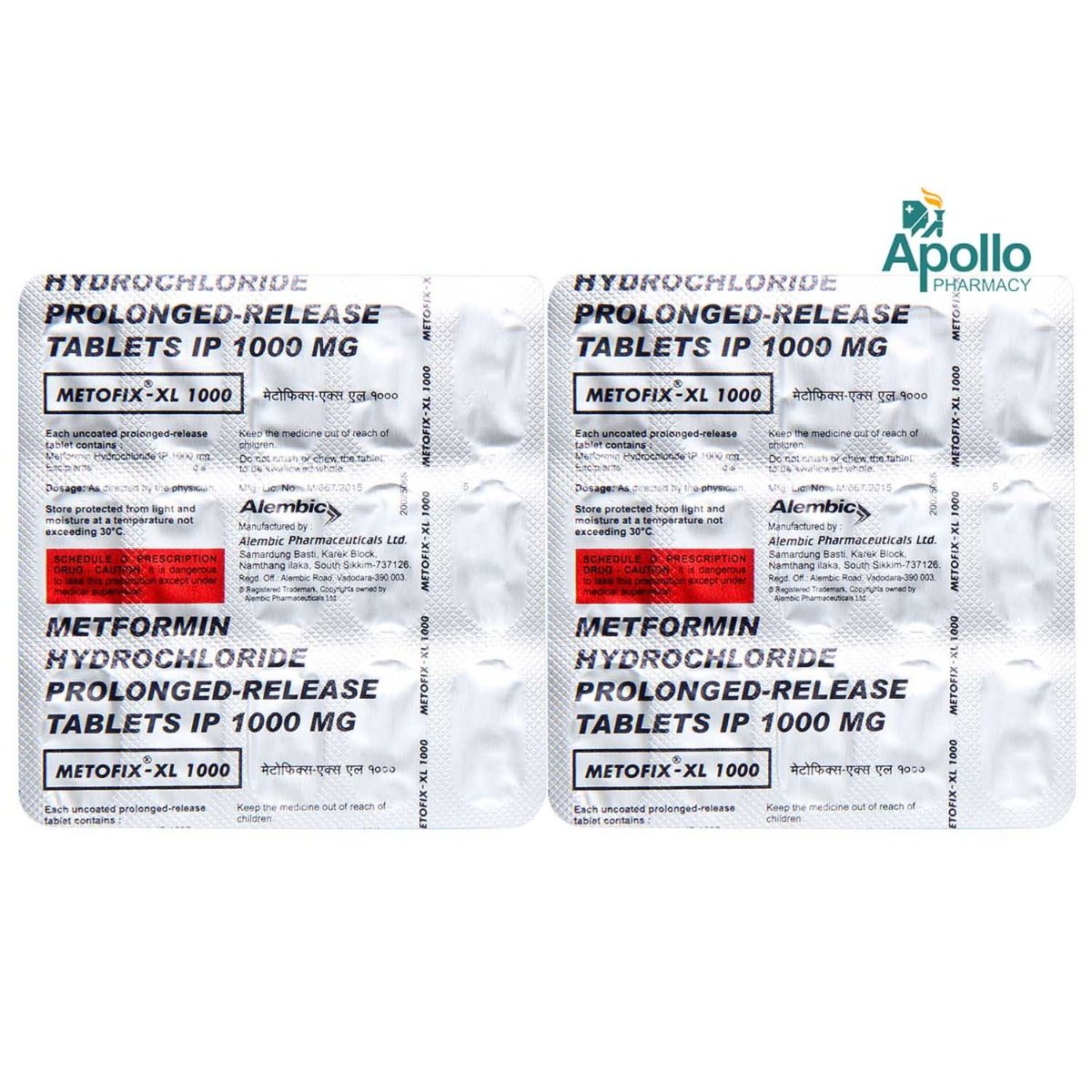 METOFIX XL 1000MG TABLET 15'S Price, Uses, Side Effects, Composition ...