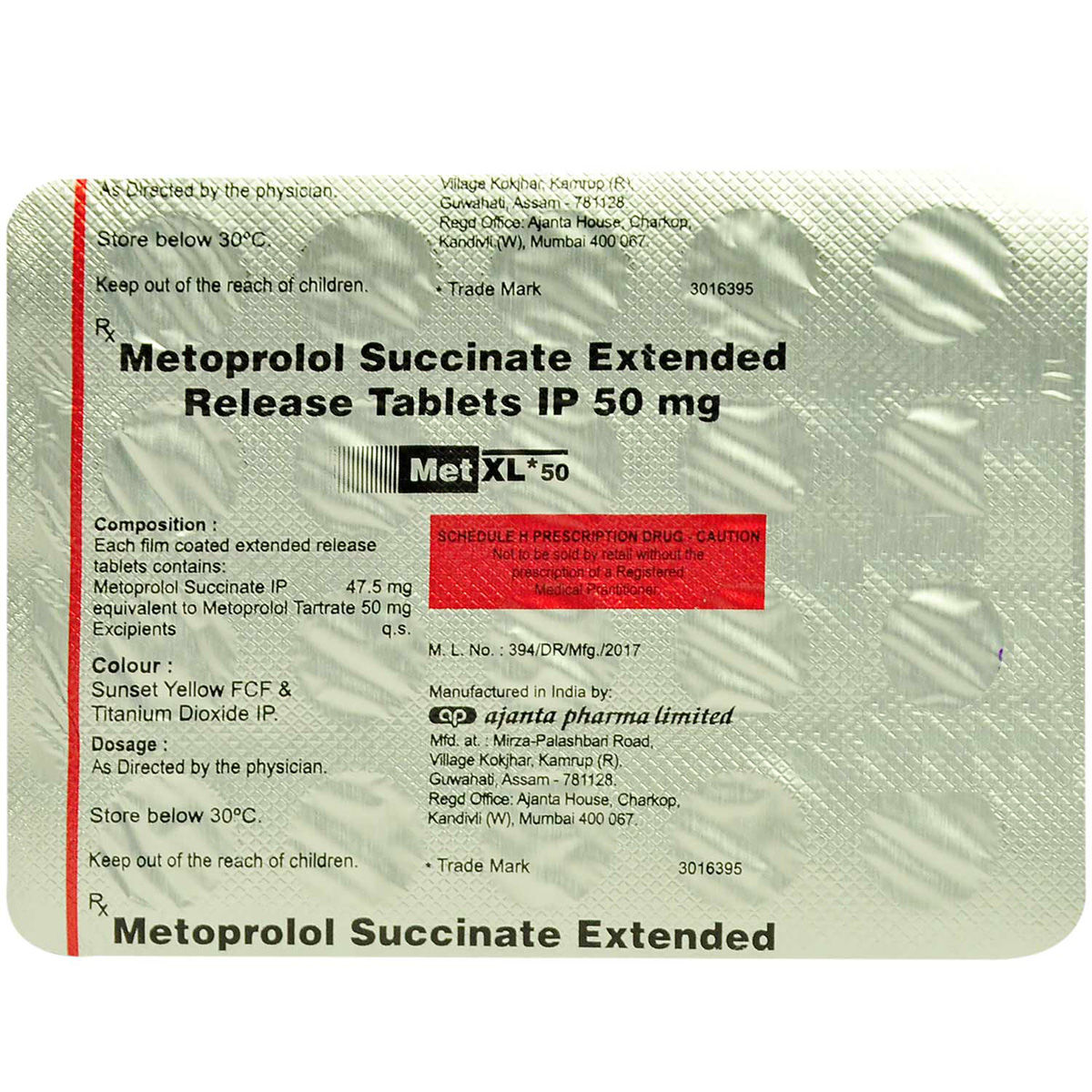 Met XL 50 Tablet 20's Price, Uses, Side Effects, Composition - Apollo ...