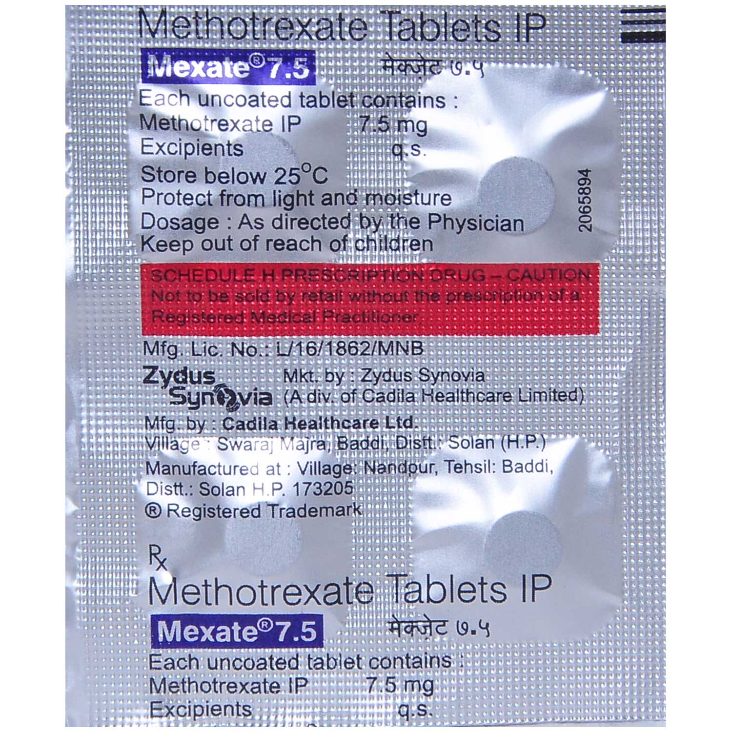 Mexate 7.5 Tablet 4's Price, Uses, Side Effects, Composition - Apollo ...