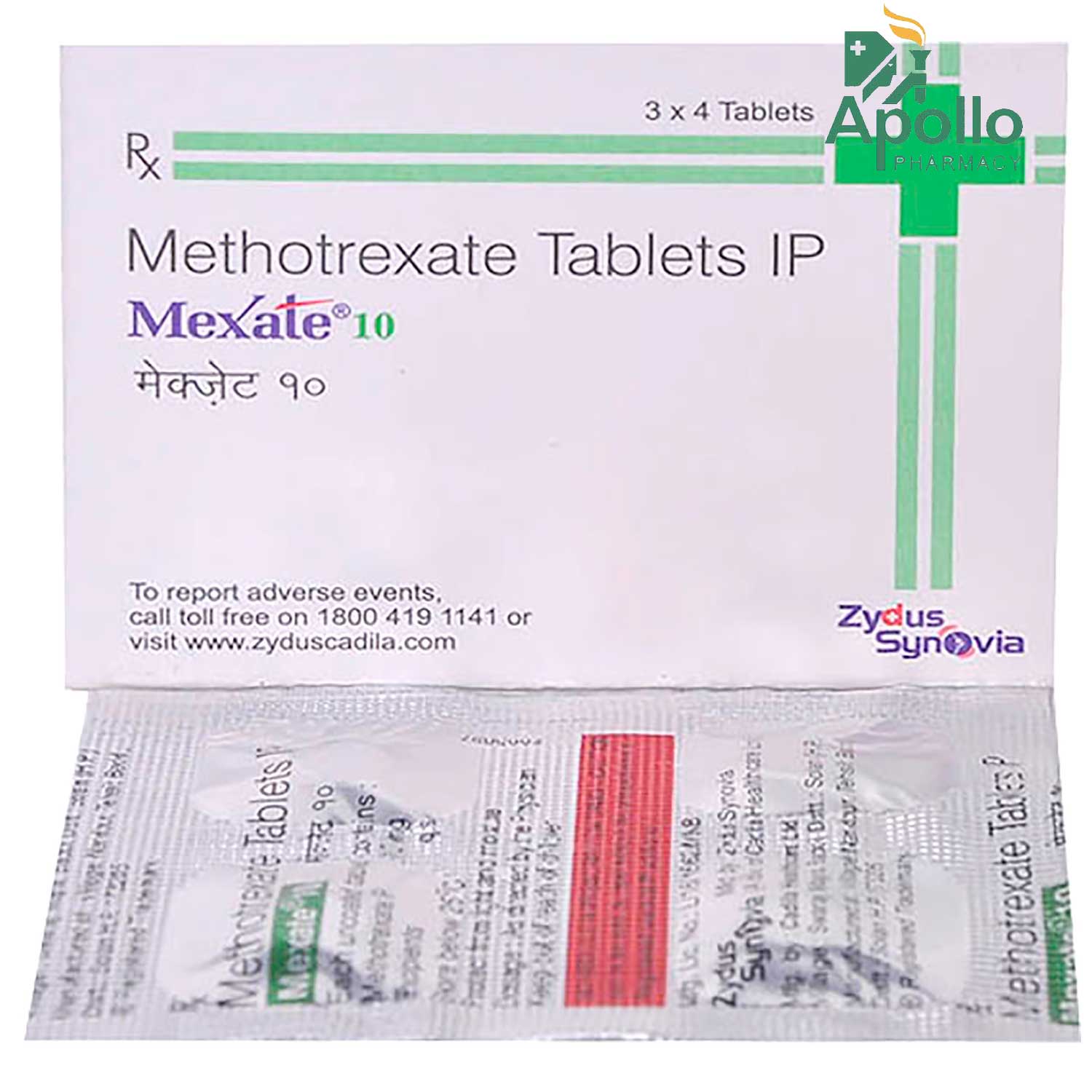 Mexate 10 Tablet 4's Price, Uses, Side Effects, Composition - Apollo ...