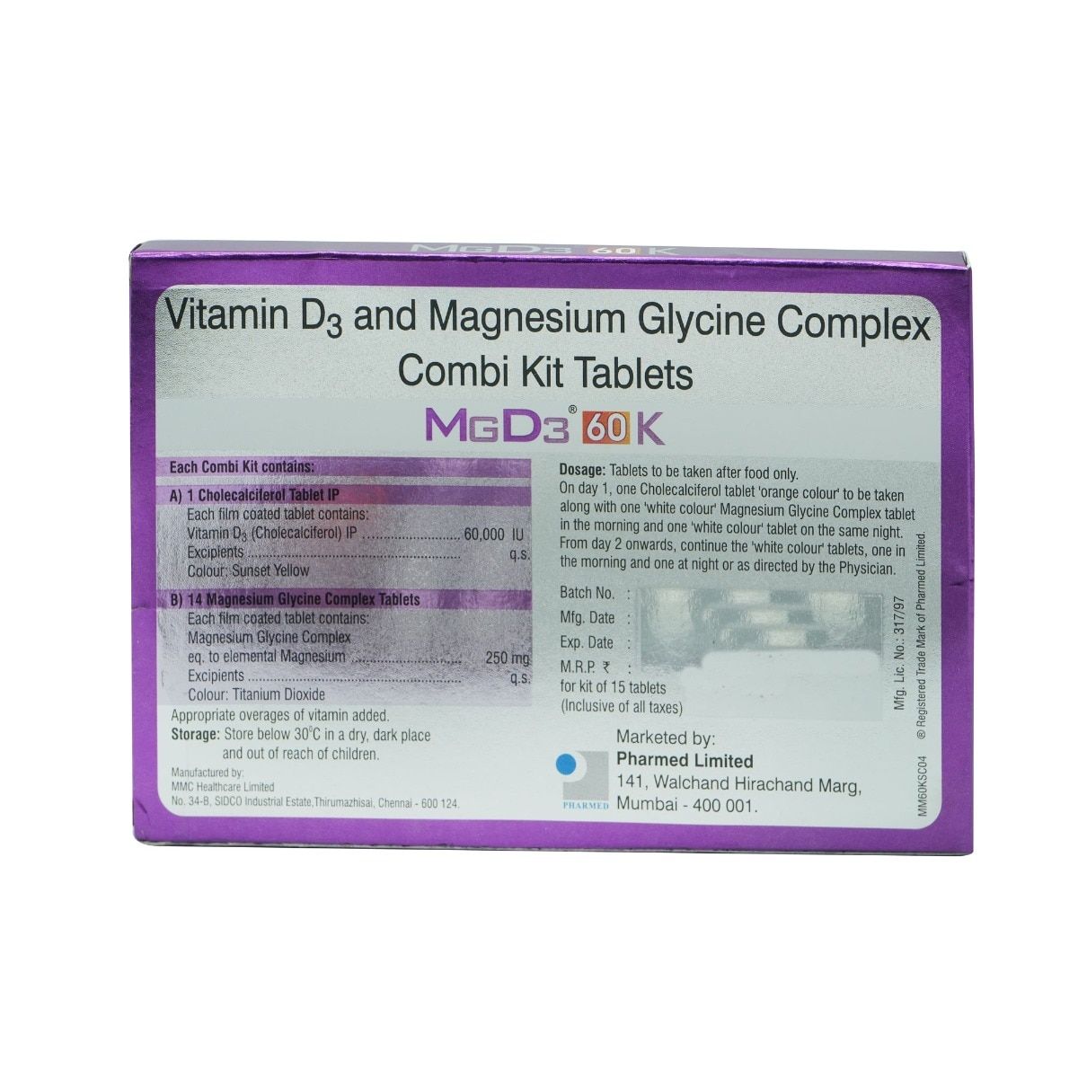 MGD3 60K KIT Price, Uses, Side Effects, Composition - Apollo Pharmacy