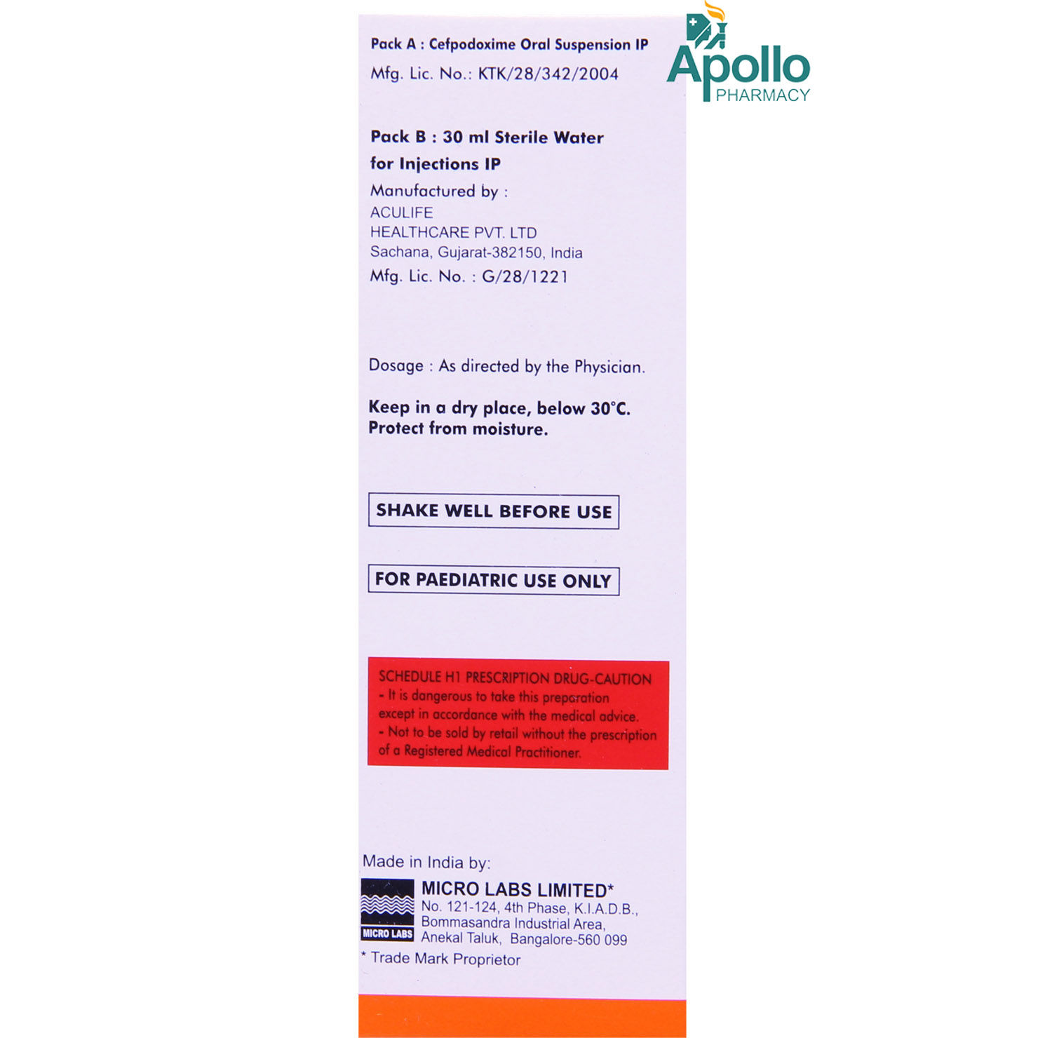 Microcef 100 Oral Suspension 30 ml Price, Uses, Side Effects ...