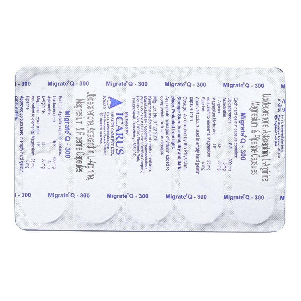 Migrate Q 300Mg Capsule 10S Price, Uses, Side Effects, Composition ...