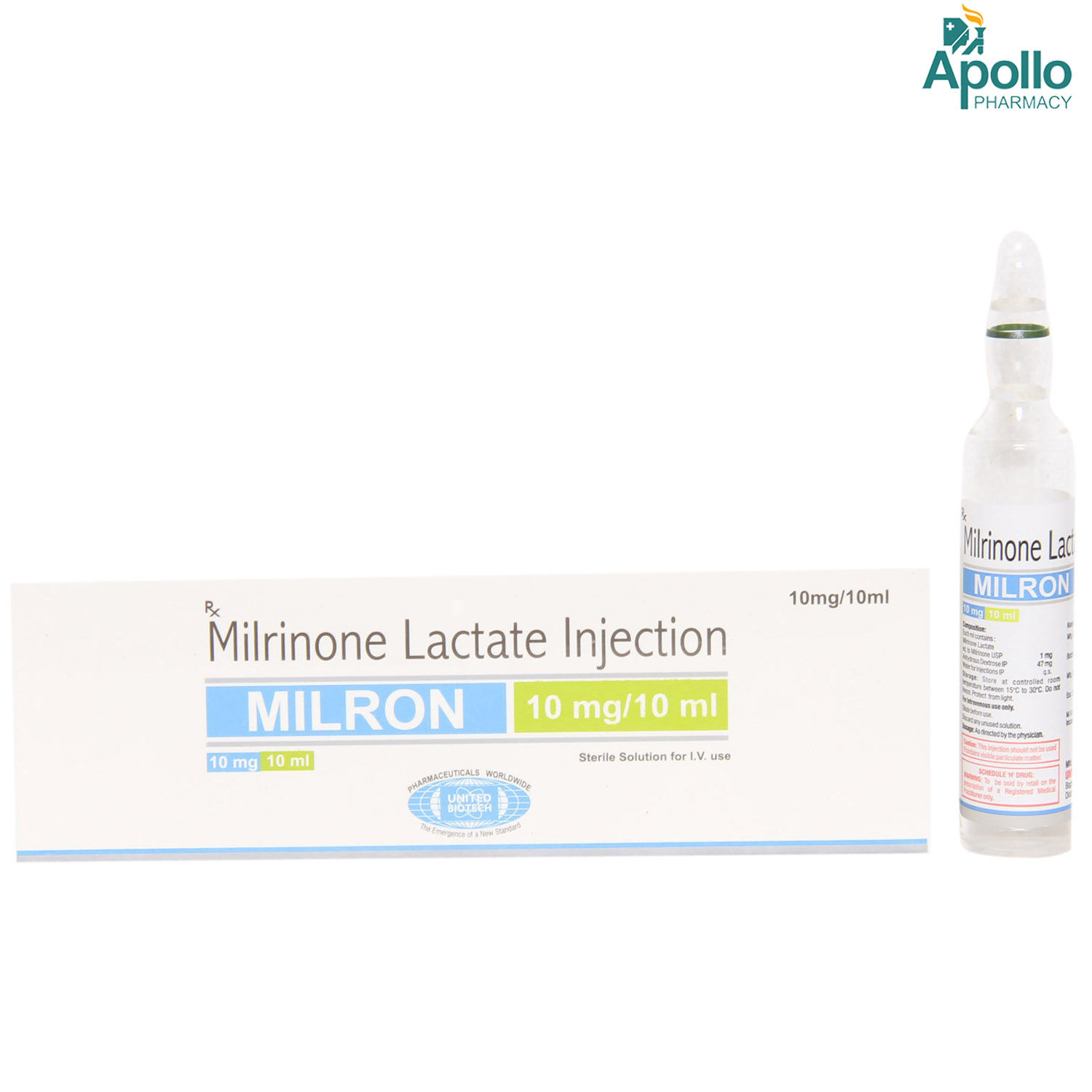 MILRON 10MG INJECTION 10ML Price, Uses, Side Effects, Composition ...