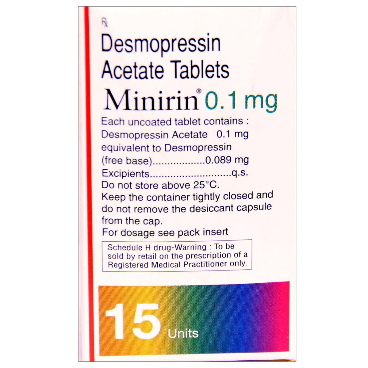 Minirin 0.1 Tablet 15's Price, Uses, Side Effects, Composition - Apollo ...