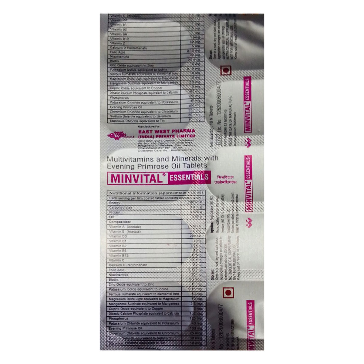 Minvital Essentials Tablet 10's Price, Uses, Side Effects, Composition ...