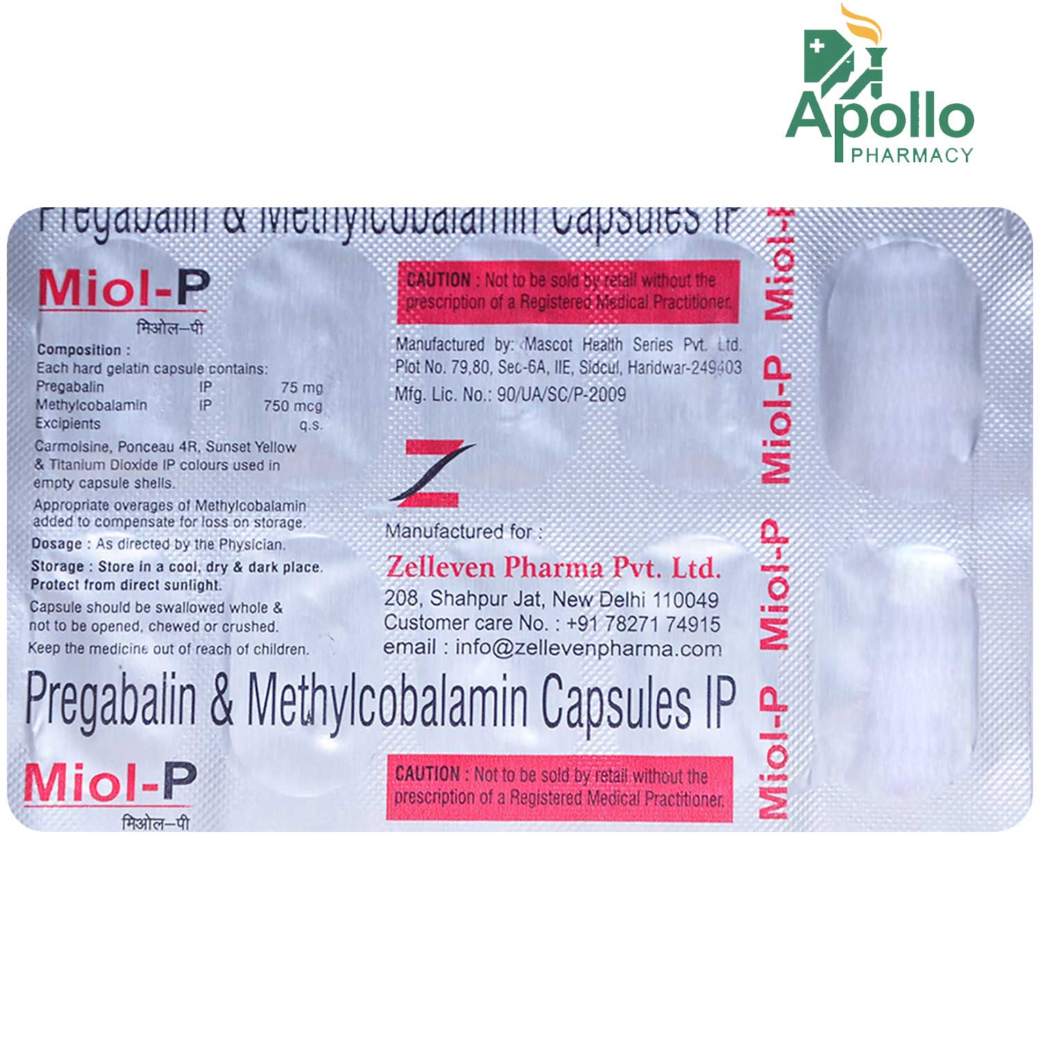 Miol-P Capsule 10's Price, Uses, Side Effects, Composition - Apollo ...