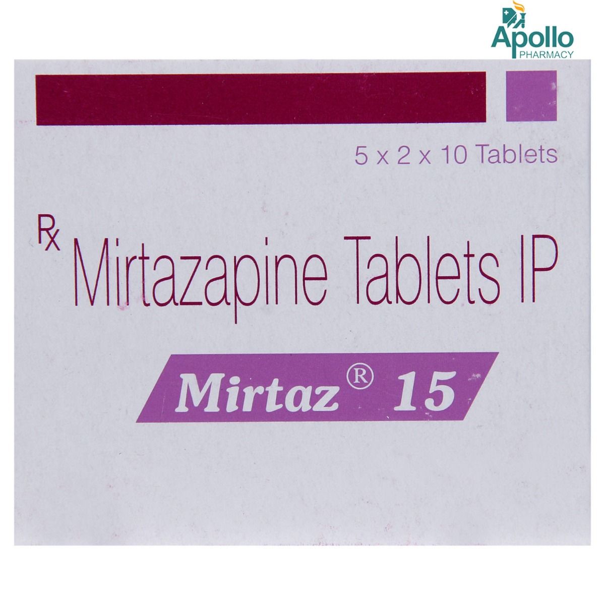 Mirtaz 15 Tablet 10's Price, Uses, Side Effects, Composition - Apollo ...
