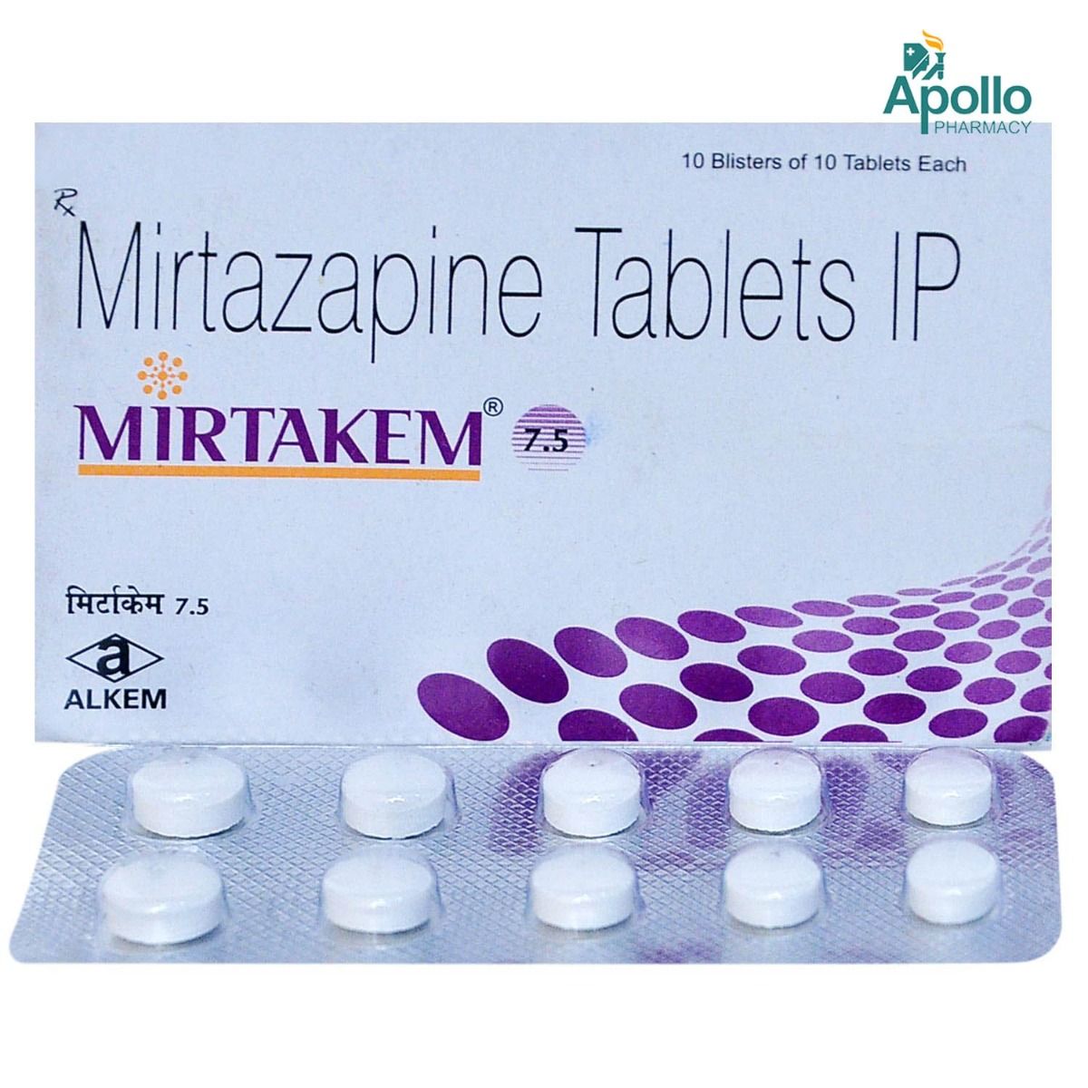 MIRTAKEM 7.5MG TABLET 10'S Price, Uses, Side Effects, Composition ...