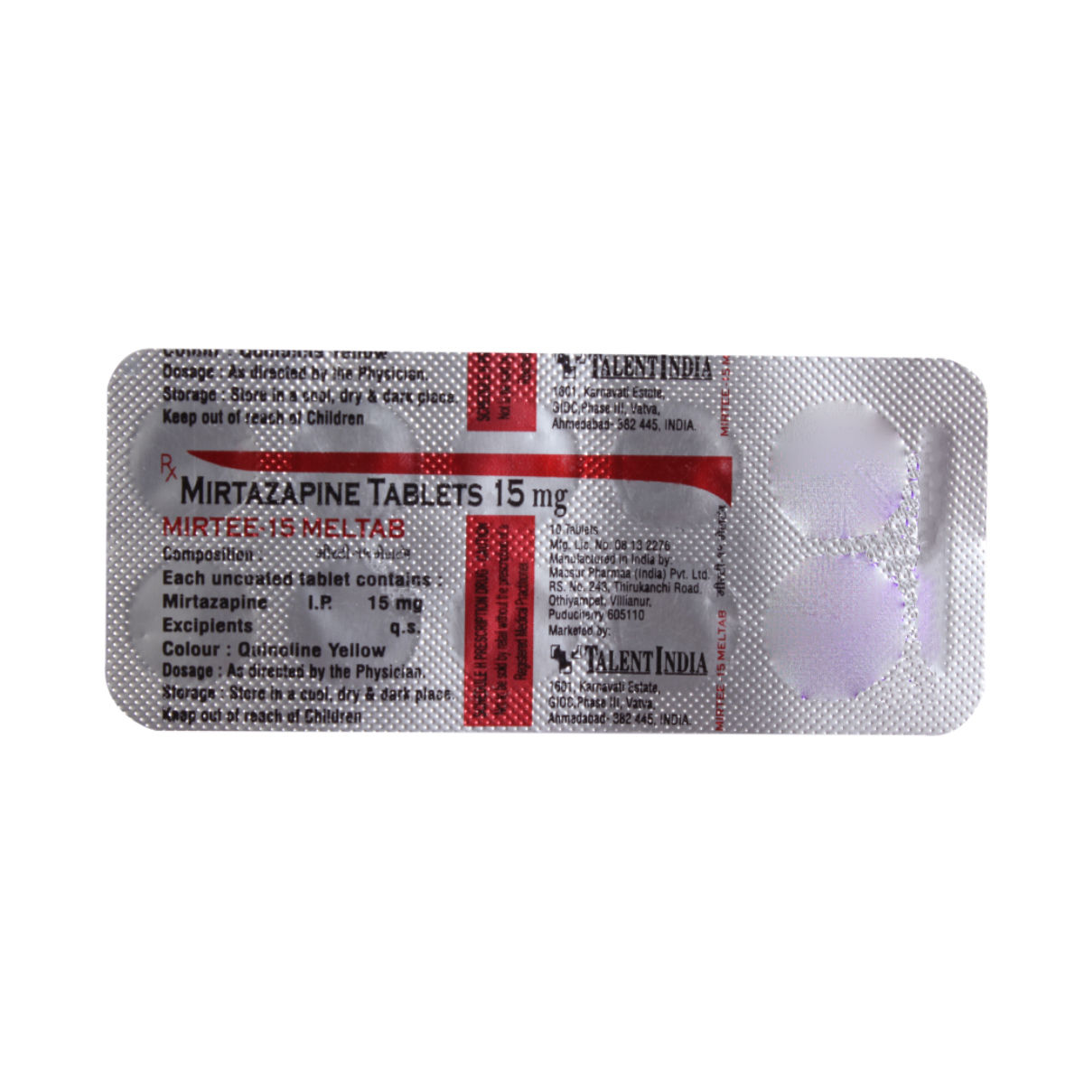 MIRTEE 15MG TABLET Price, Uses, Side Effects, Composition - Apollo Pharmacy