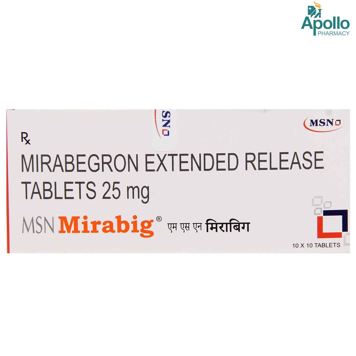 Mirabig 25 ER Tablet 10's Price, Uses, Side Effects, Composition ...