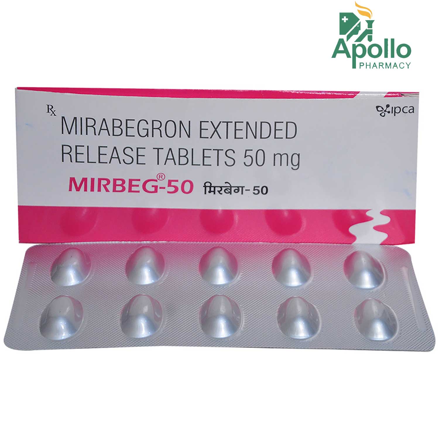 Mirbeg-50 Tablet 10's Price, Uses, Side Effects, Composition - Apollo ...