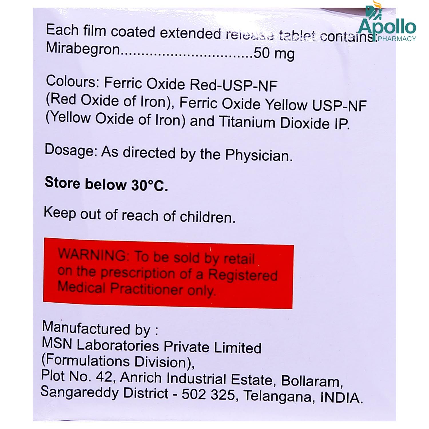 Mirakem-50 Tablet 10's Price, Uses, Side Effects, Composition - Apollo ...