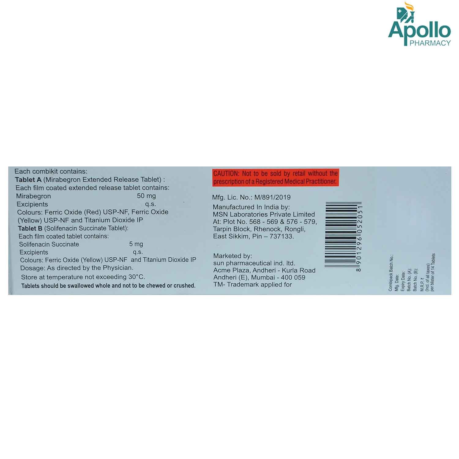 Mirago S Combikit 14's Price, Uses, Side Effects, Composition - Apollo ...