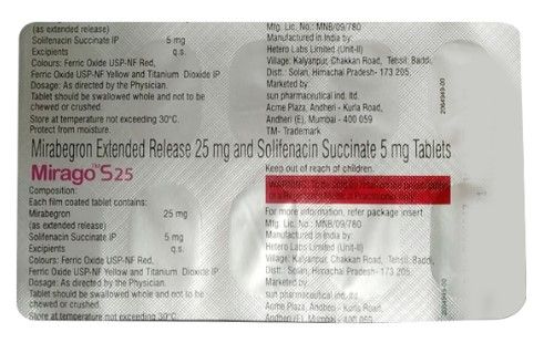 Mirago S 25 Tablet 10's Price, Uses, Side Effects, Composition - Apollo ...